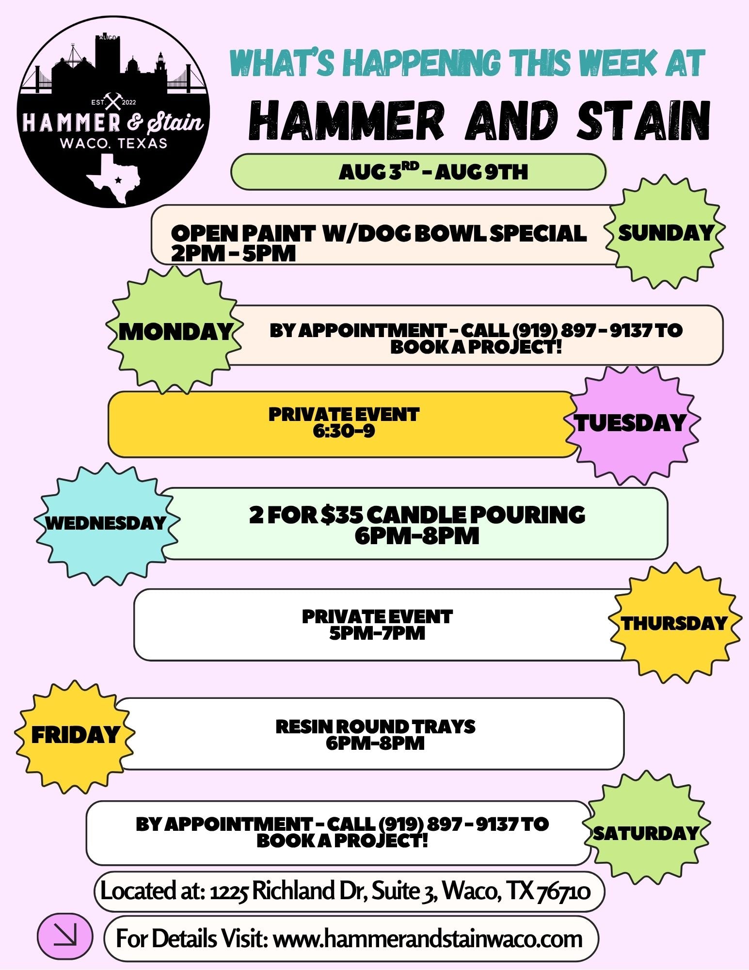 Paint and Sip Studio Waco | DIY Arts & Crafts Workshop Waco TX – Hammer ...